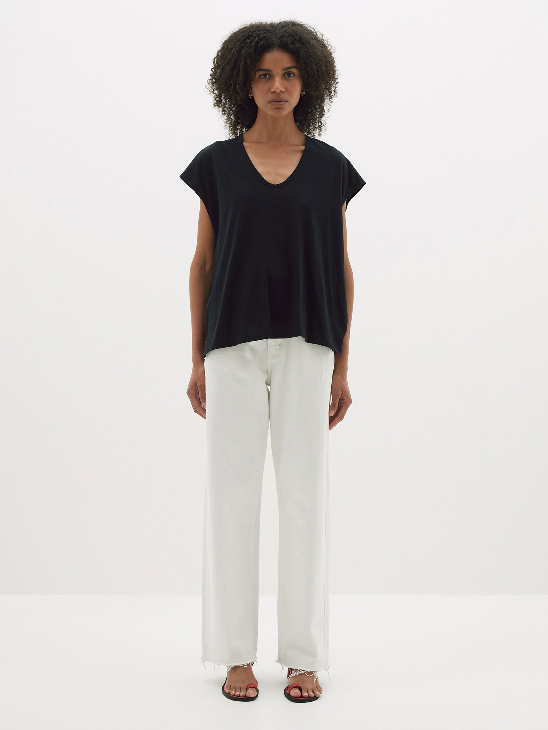 fine bind scoop neck tank