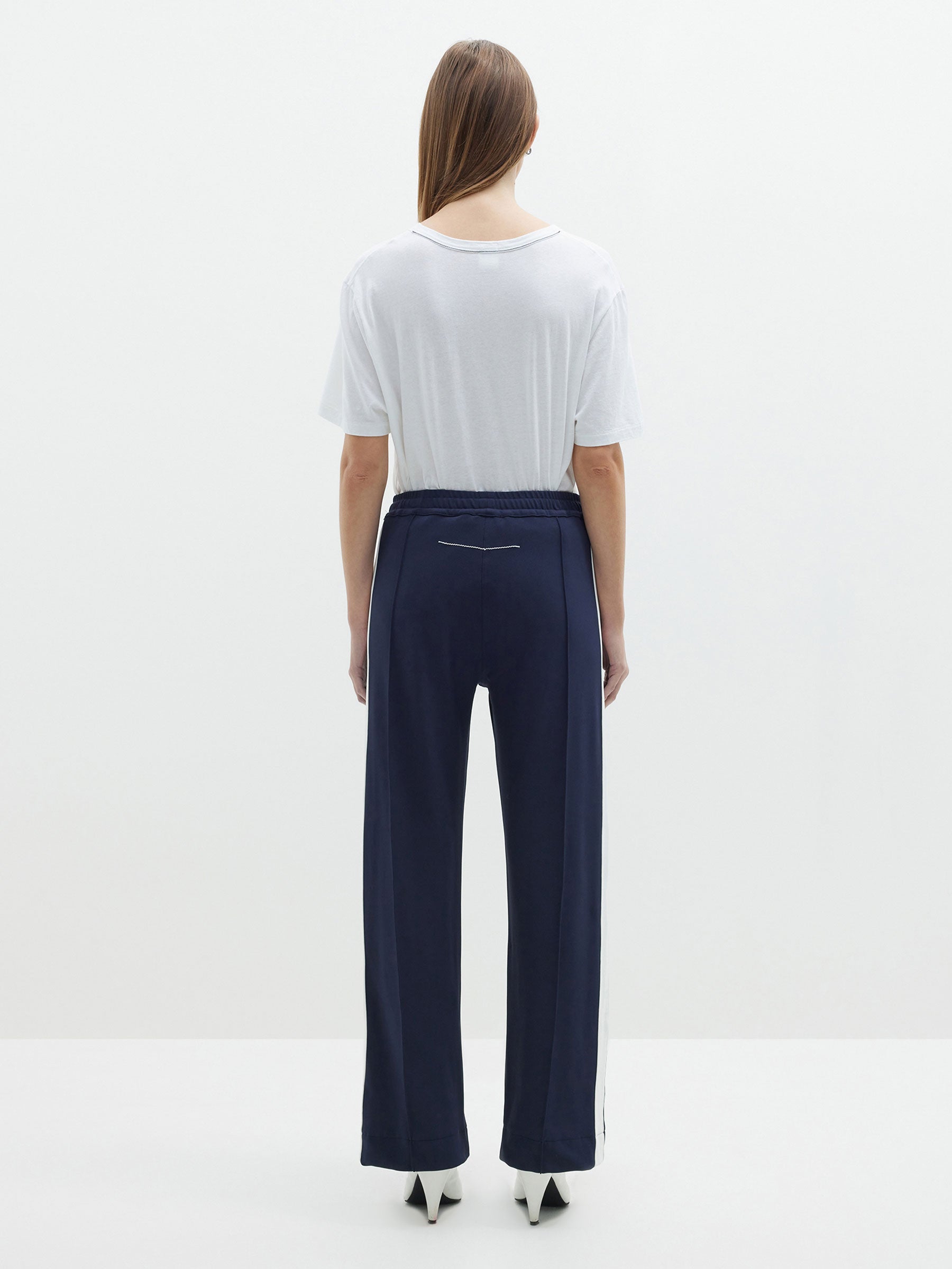 twill stripe detail pant