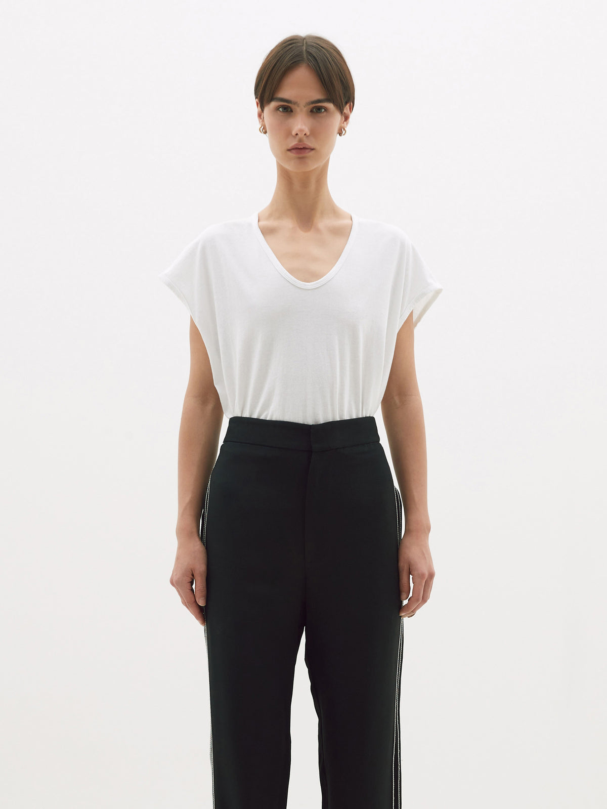 fine bind scoop neck tank